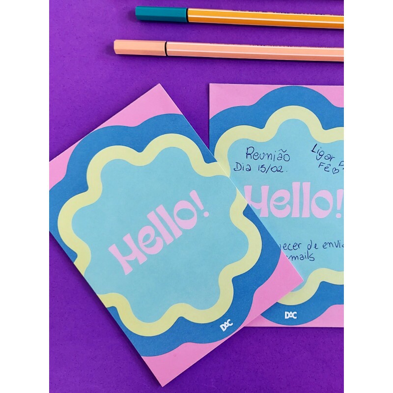 Bloco Anotações Hello 30F. by DaC Ref 4057